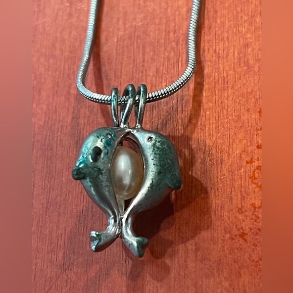 Jewelry | Vintage Dolphin Pearl Pendant Necklace | Poshmark